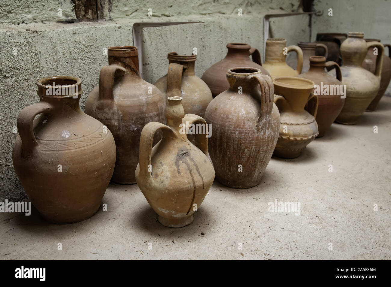 Ancient clay objects, detail of handicraft in cooked clay Stock Photo ...