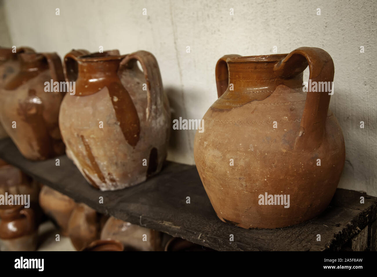 Ancient clay objects, detail of handicraft in cooked clay Stock Photo ...