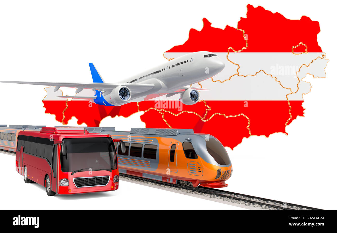 Passenger transportation in Austria by buses, trains and airplanes ...