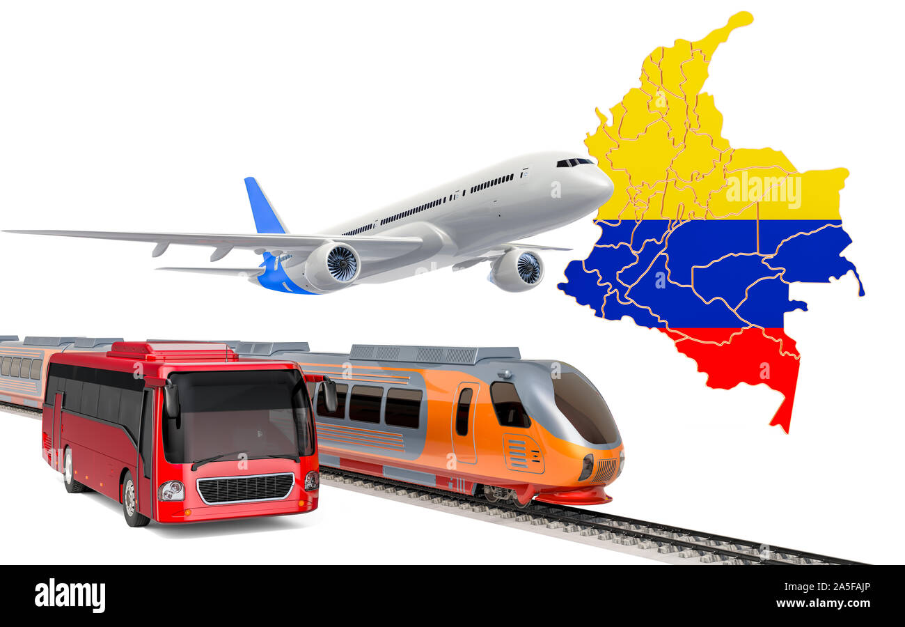 Passenger transportation in Columbia by buses, trains and airplanes ...