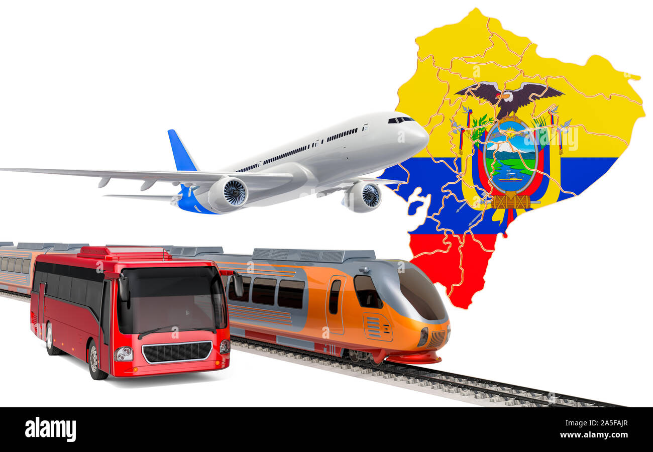 Passenger transportation in Ecuador by buses, trains and airplanes ...