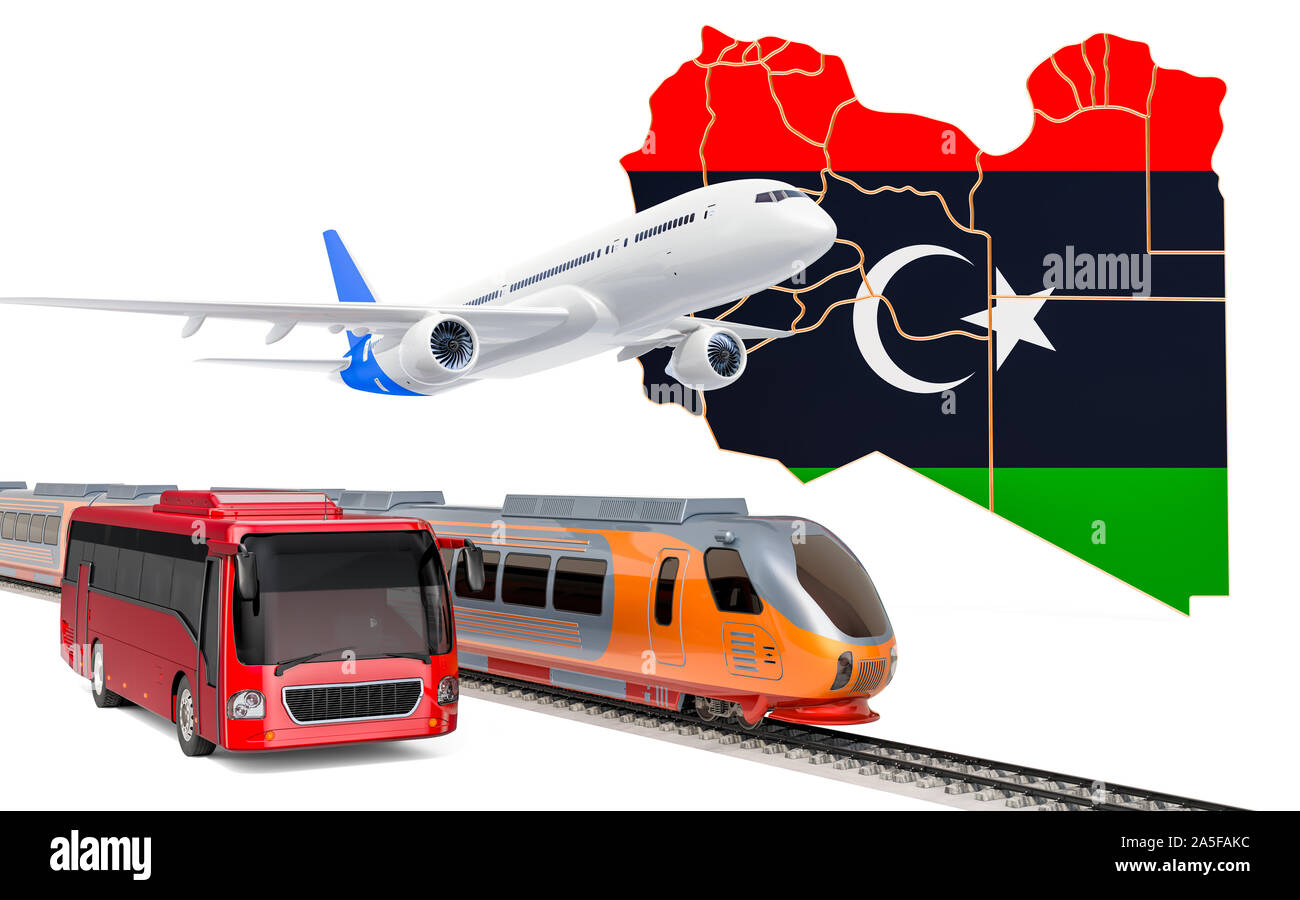 Passenger transportation in Libya by buses, trains and airplanes ...