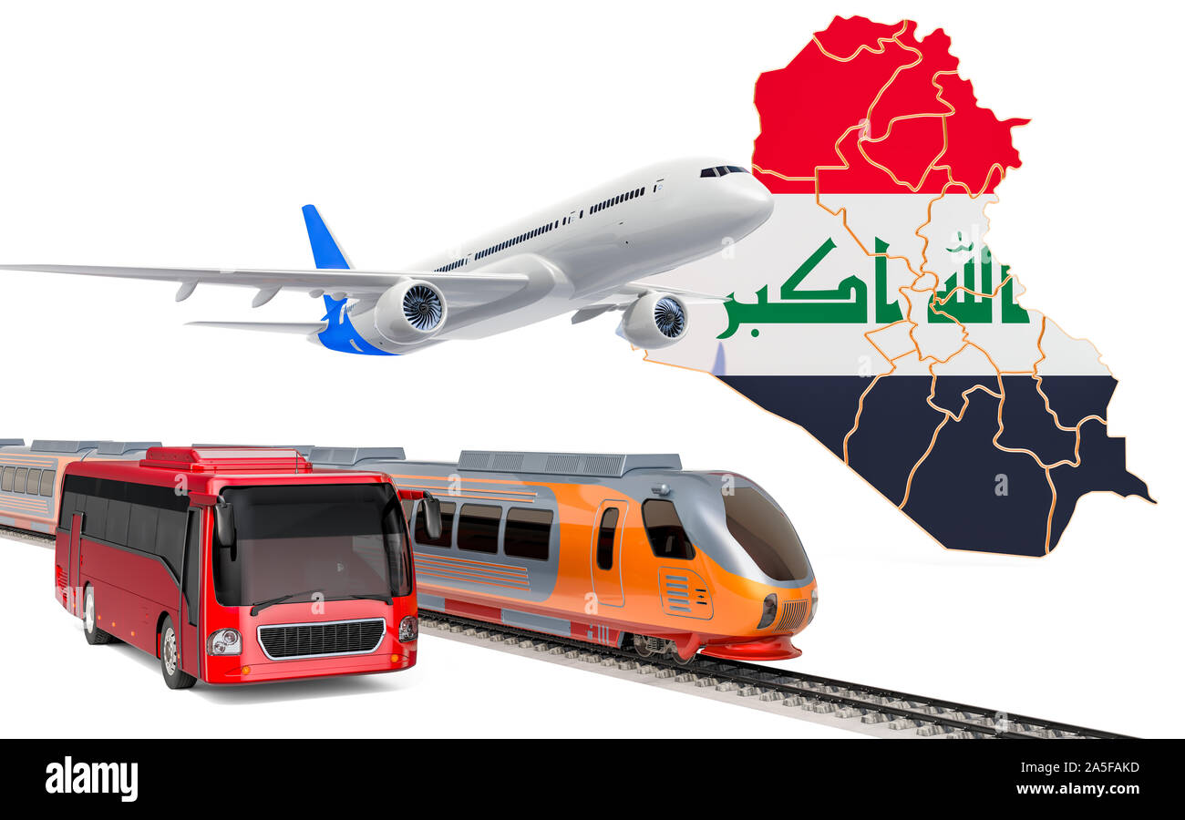 Passenger transportation in Iraq by buses, trains and airplanes ...