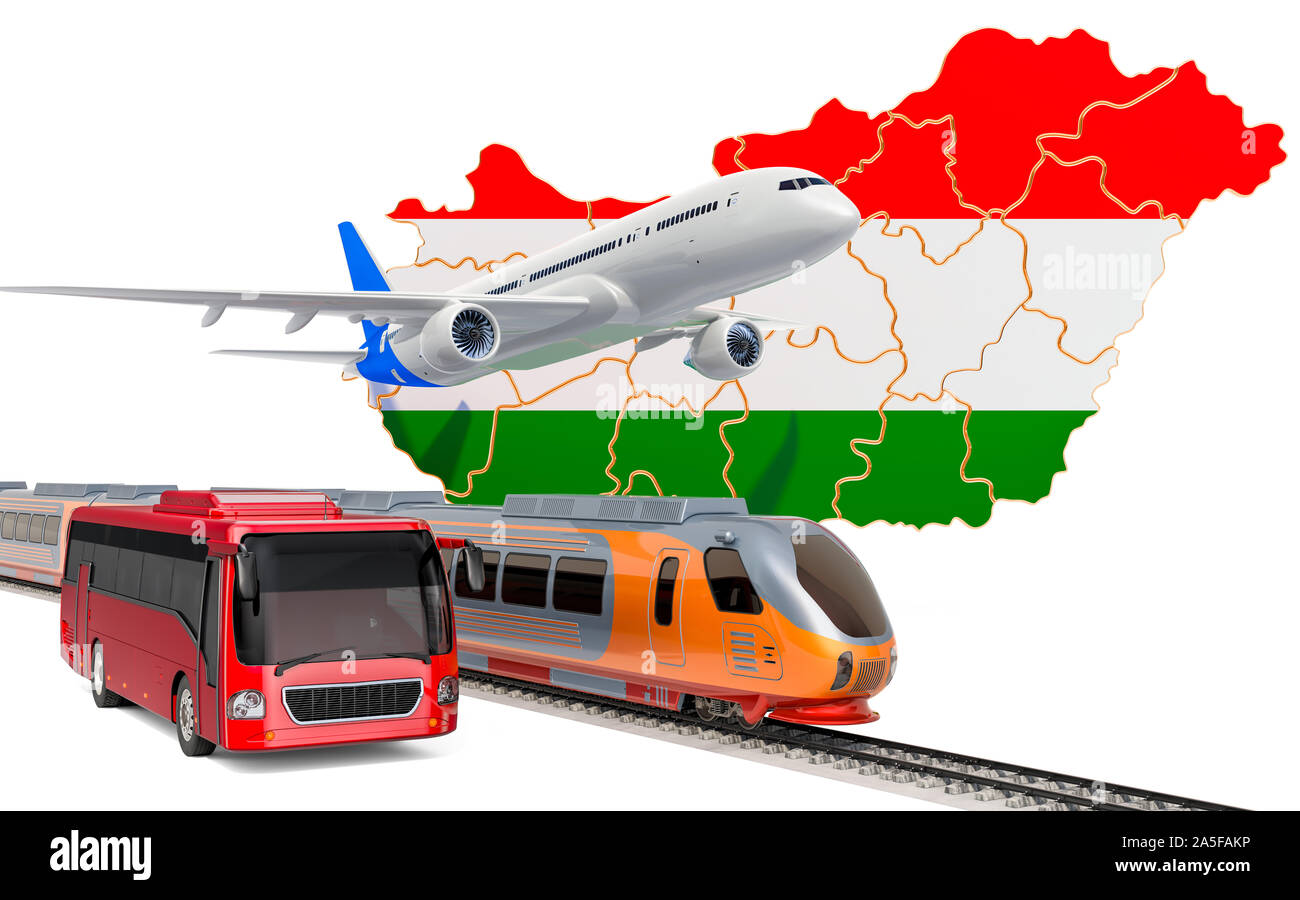 Passenger transportation in Hungary by buses, trains and airplanes ...