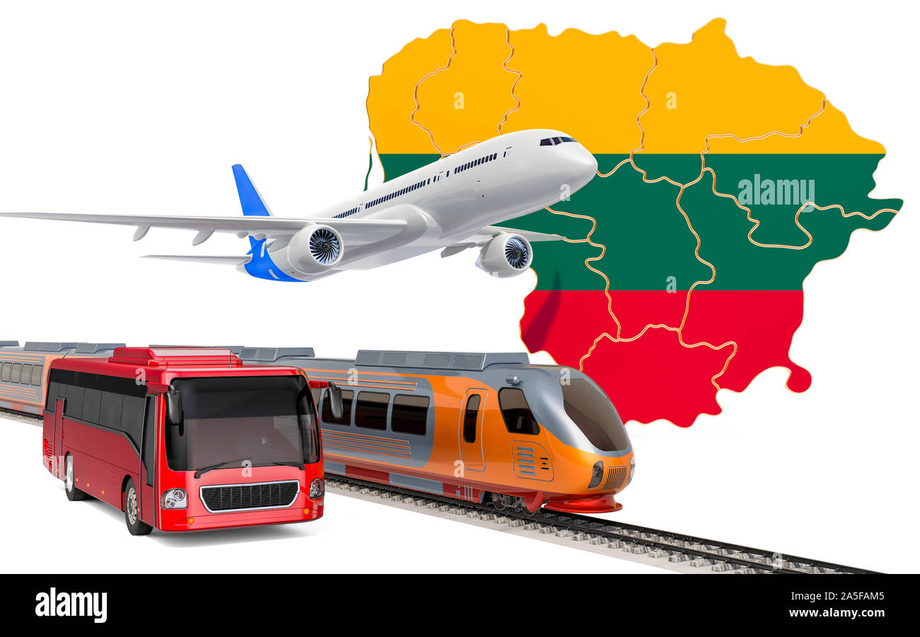 Passenger transportation in Lithuania by buses, trains and airplanes ...
