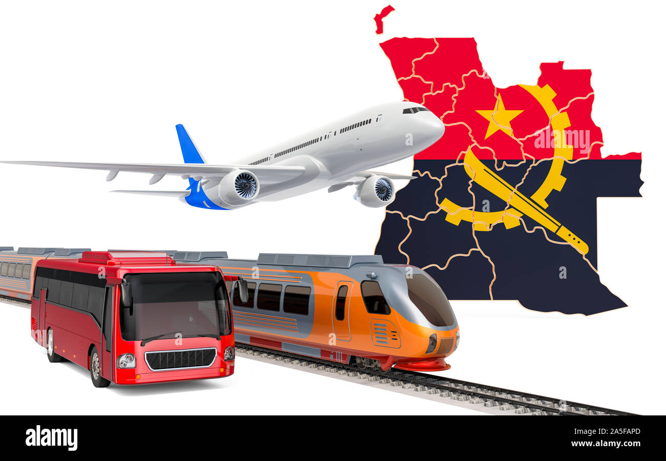 Passenger transportation in Angola by buses, trains and airplanes ...