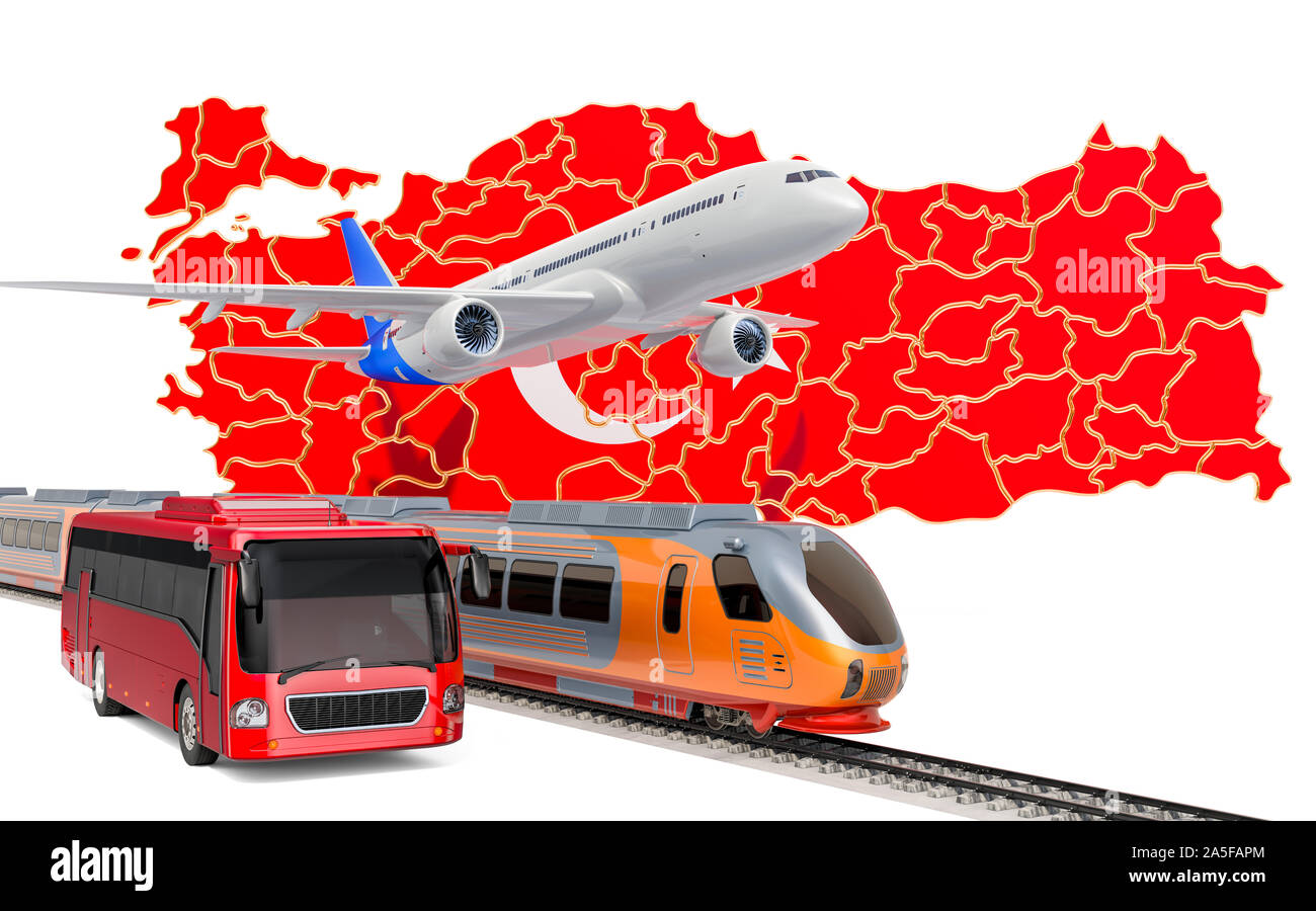 Passenger transportation in Turkey by buses, trains and airplanes ...