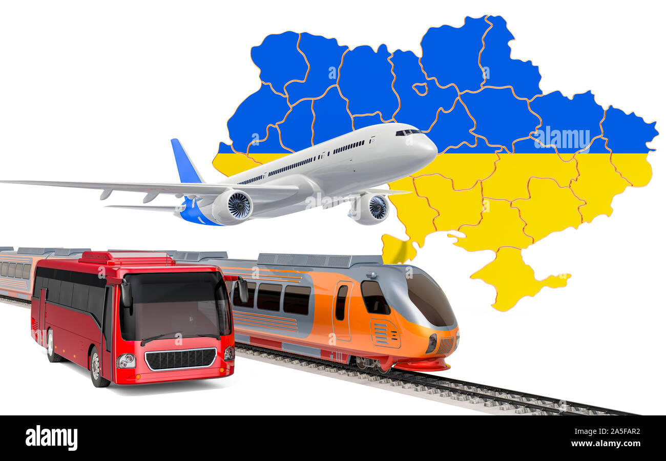 Passenger transportation in Ukraine by buses, trains and airplanes ...