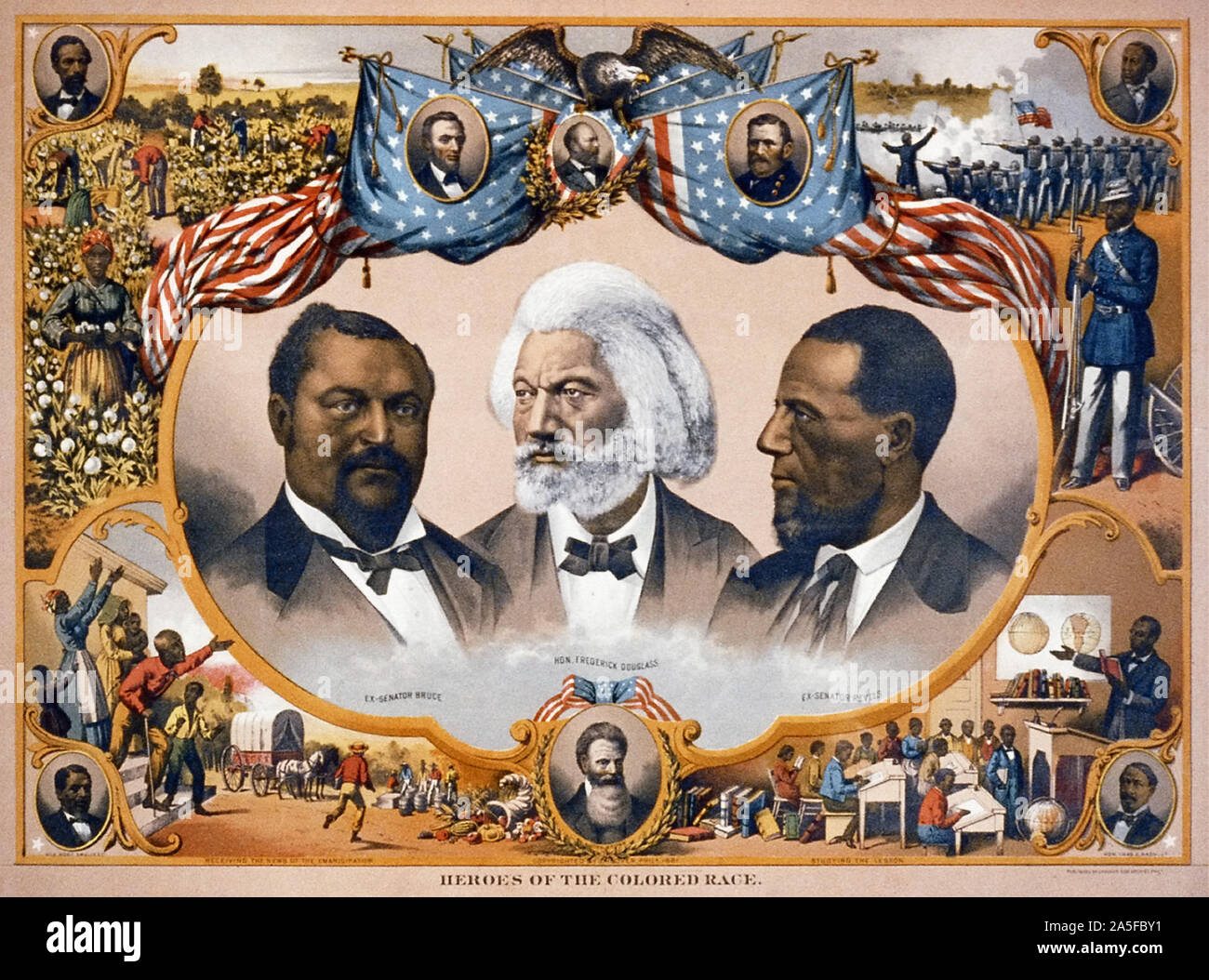 "Heroes of the Colored Race". Head-and-shoulders portraits of Blanche ...