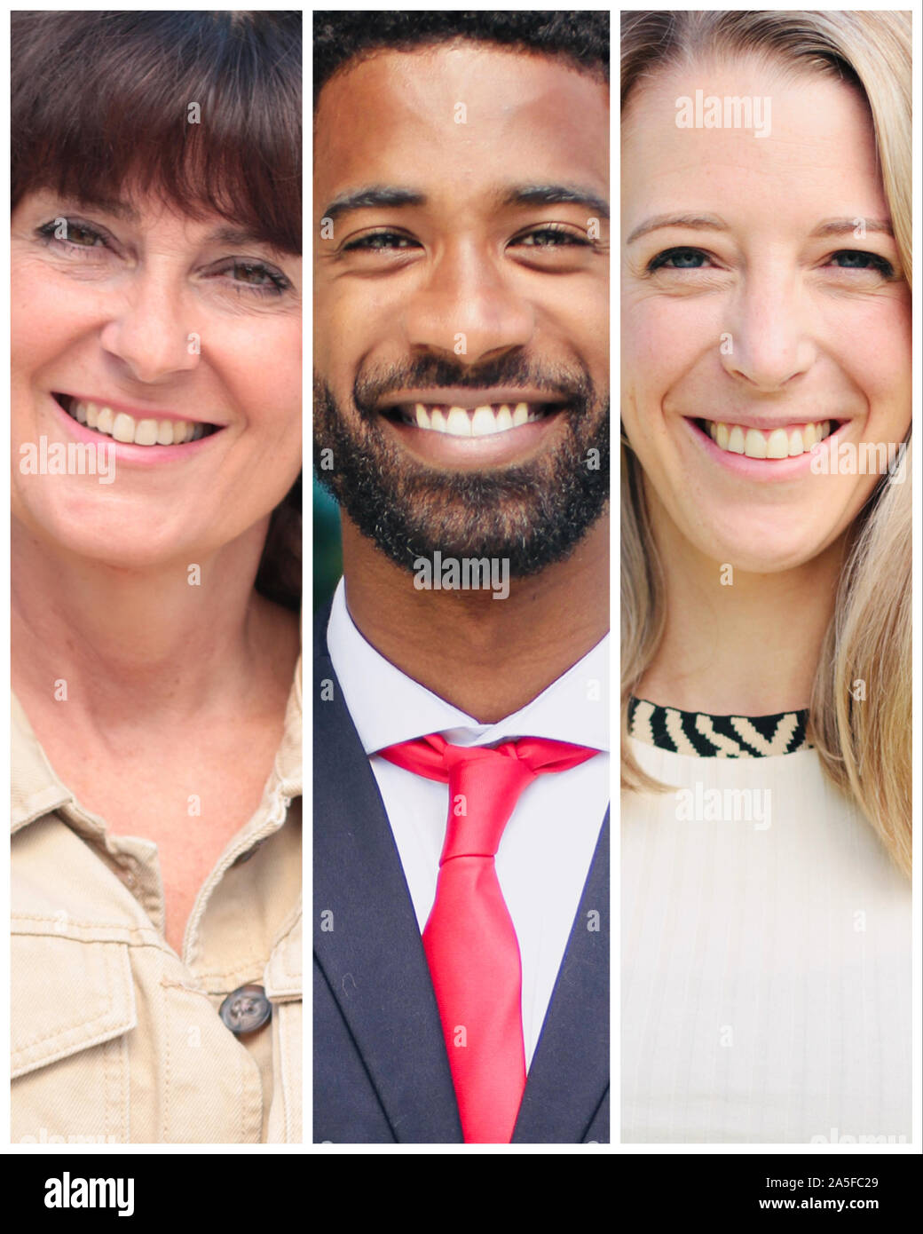 Group of beautiful happy commercial people outside Stock Photo - Alamy