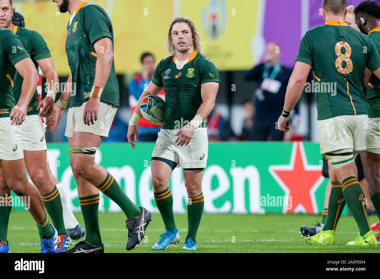 Tokyo, Japan. 20th Oct 2019. Faf de Klerk of South Africa during the ...