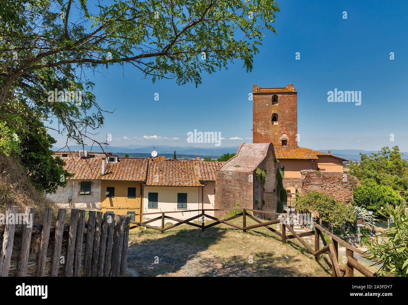 Castruccio Castracani medieval arch and tower in Montopoli in Val d ...