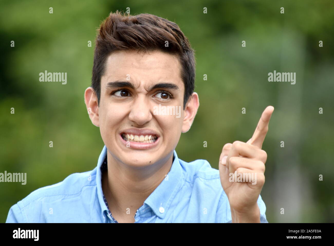 Teenage Boy And Anger Stock Photo - Alamy