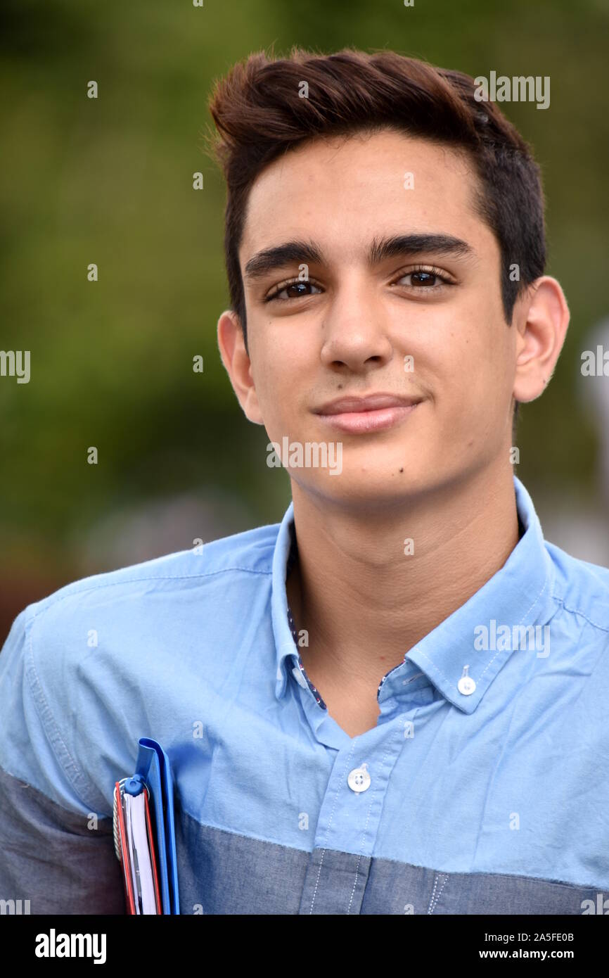 Colombian Boy Student And Happiness Stock Photo - Alamy