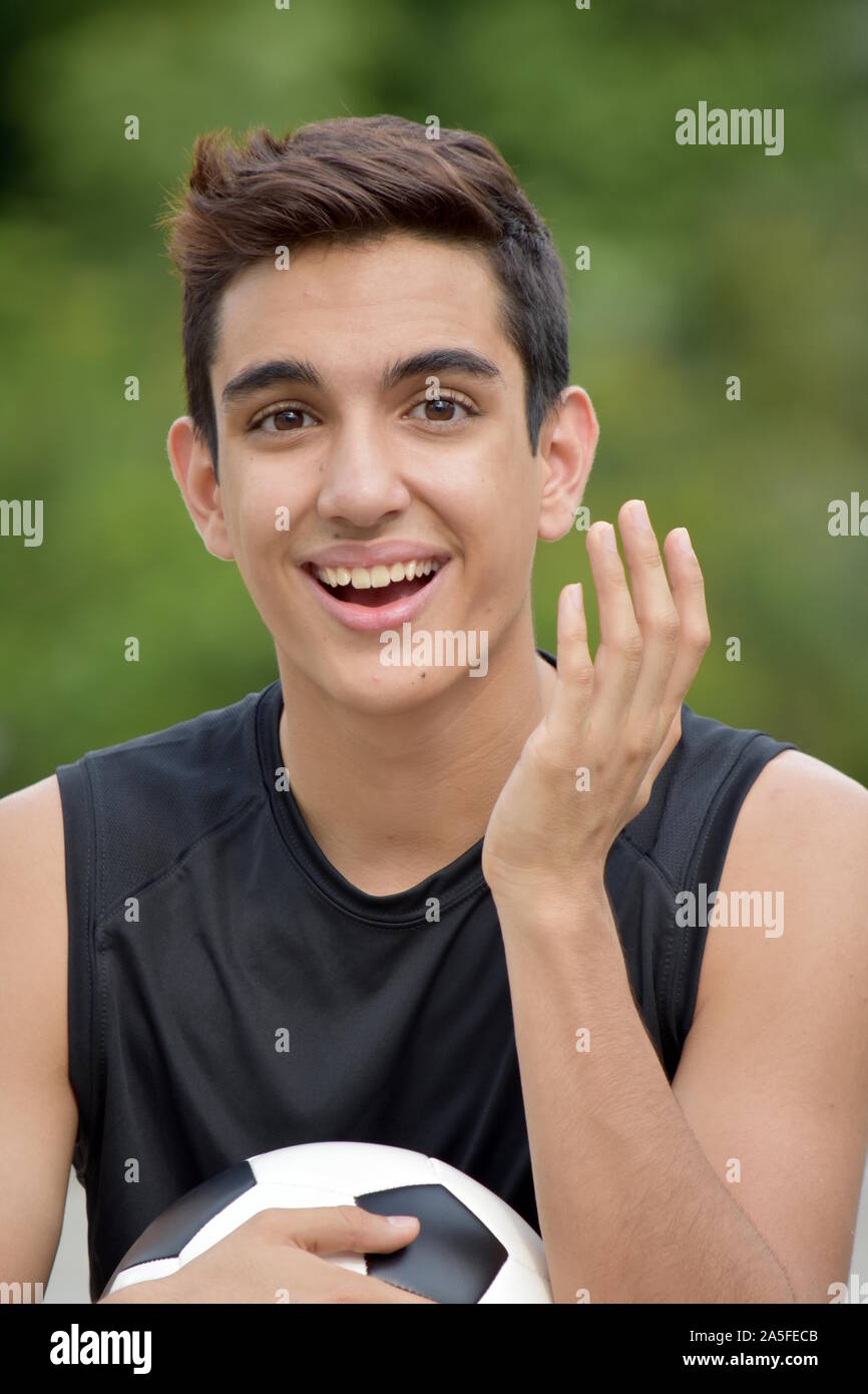 Surprised Male Soccer Player Stock Photo - Alamy