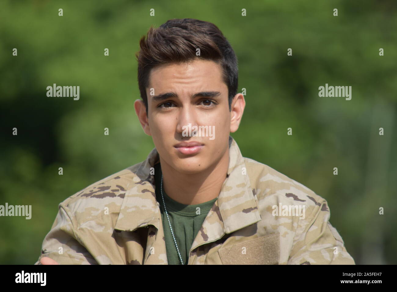 Serious Enlisted Male Soldier Stock Photo - Alamy