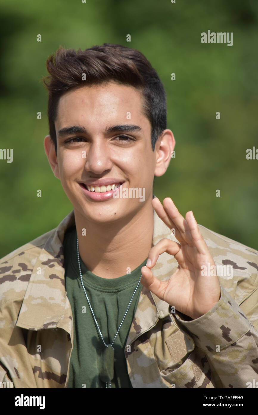 An Okay Male Soldier Stock Photo - Alamy