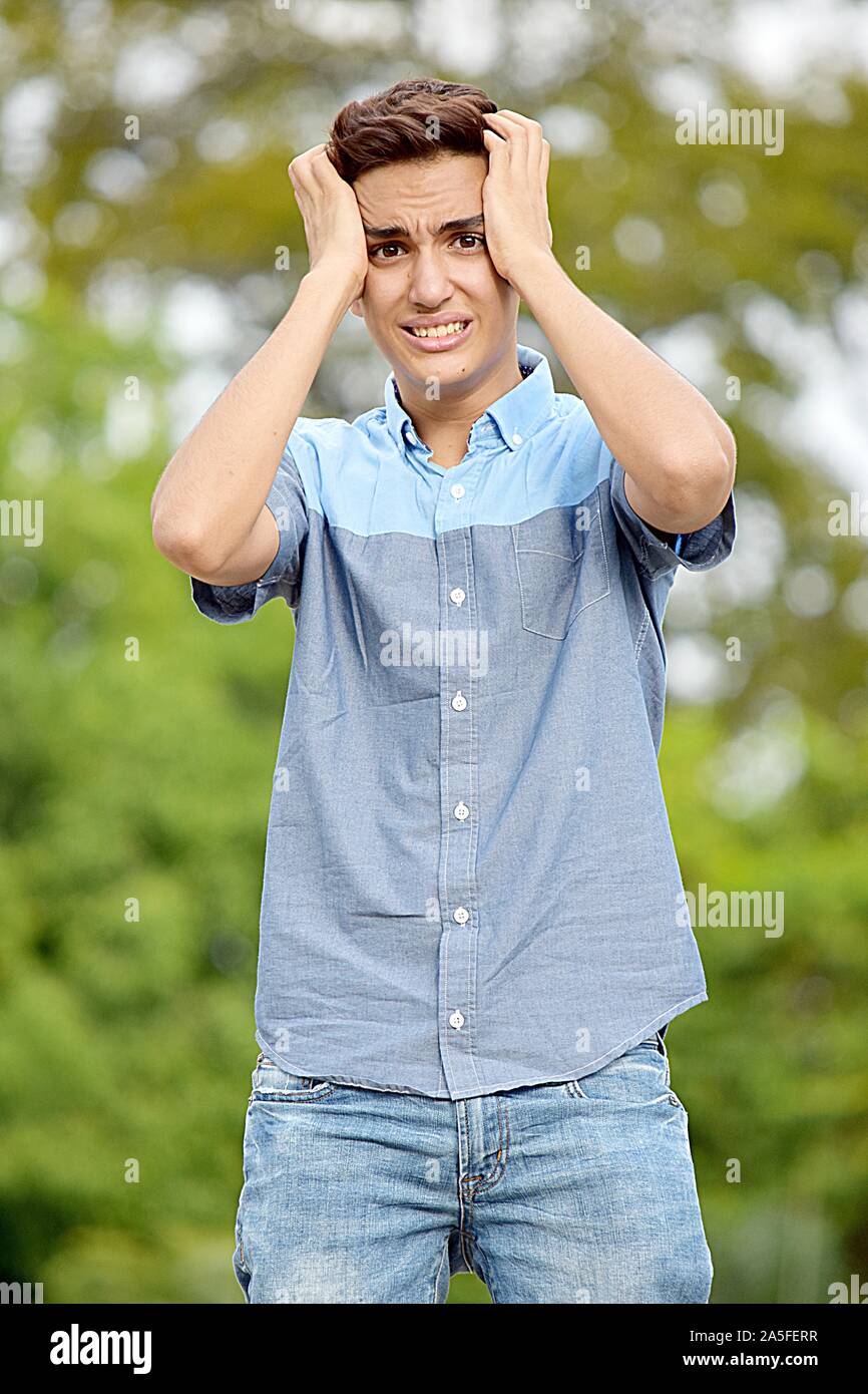 Stressed Boy Teenager Stock Photo - Alamy
