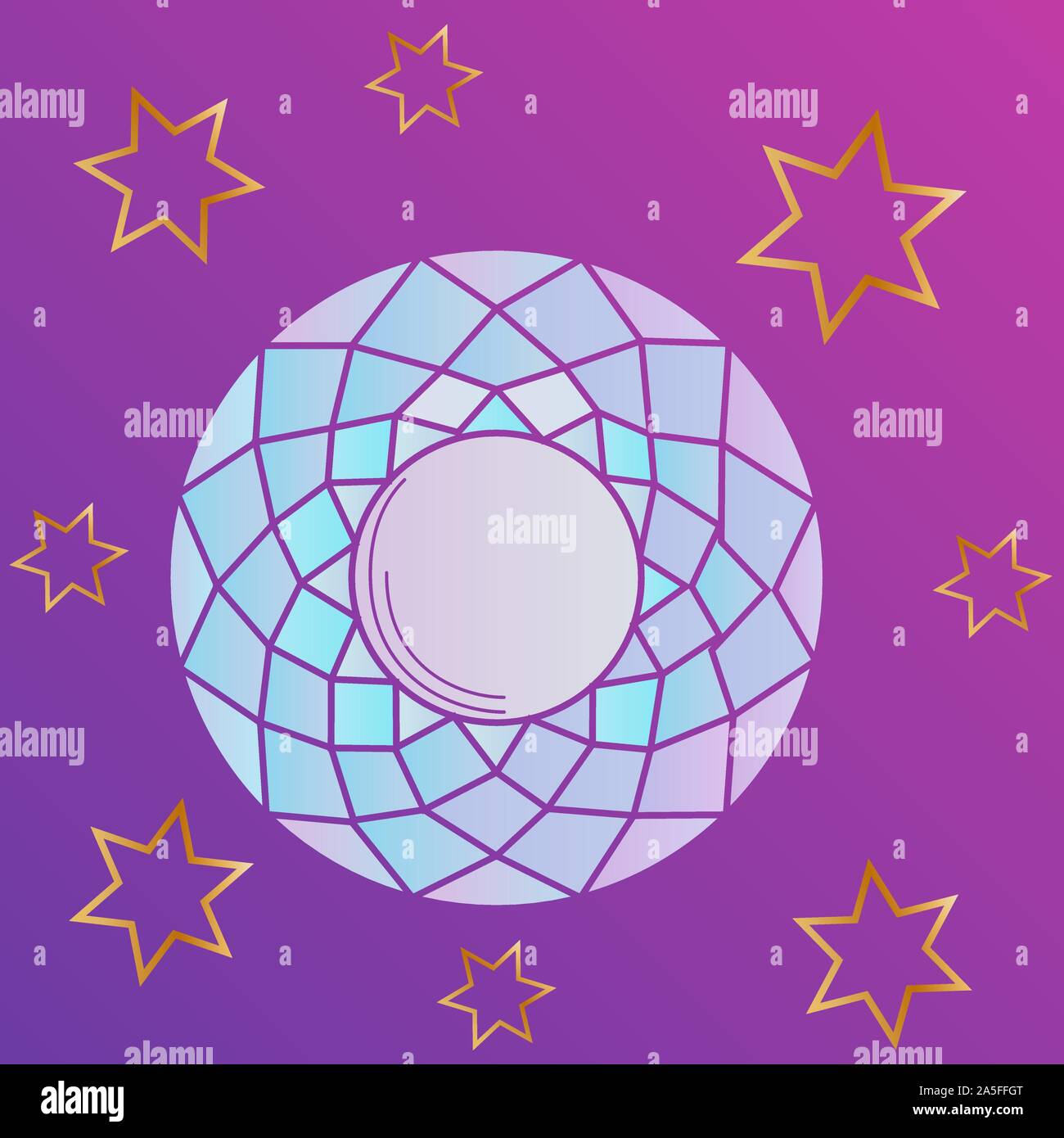 Beautiful pastel crystals drawing. Hand drawn illustration of natural ...