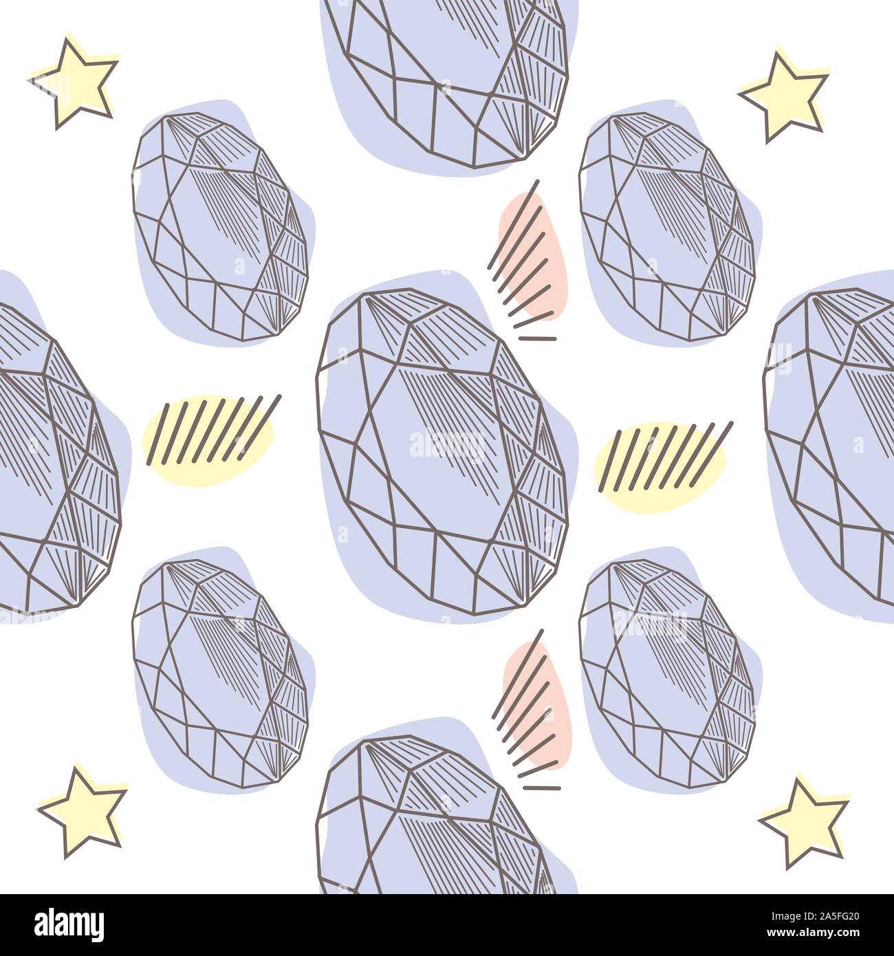 Seamless pastel diamonds pattern. Background with colorful gemstones ...