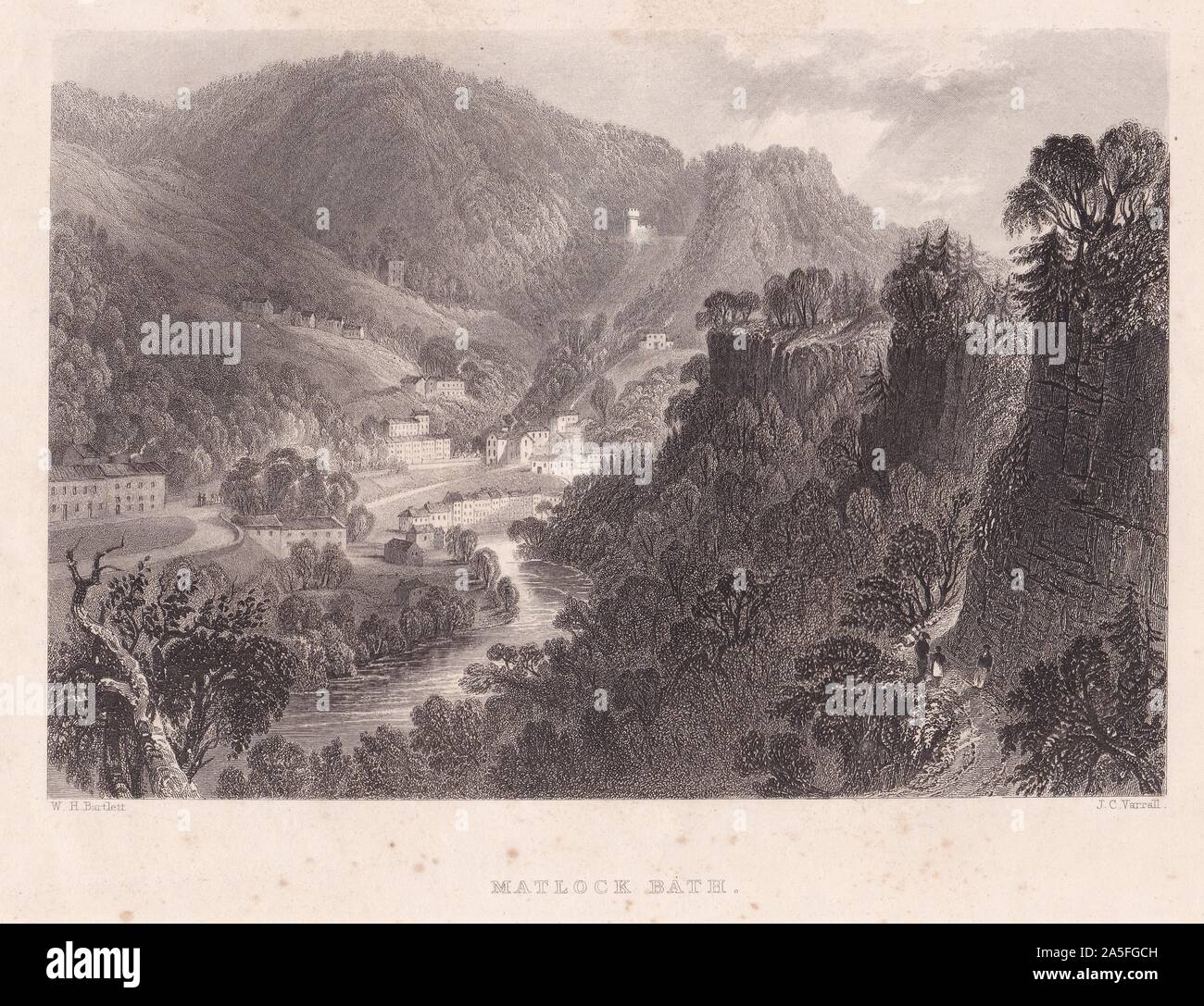 Matlock Bath, Derbyshire 1800s - Hot Springs Spa Town Stock Photo - Alamy