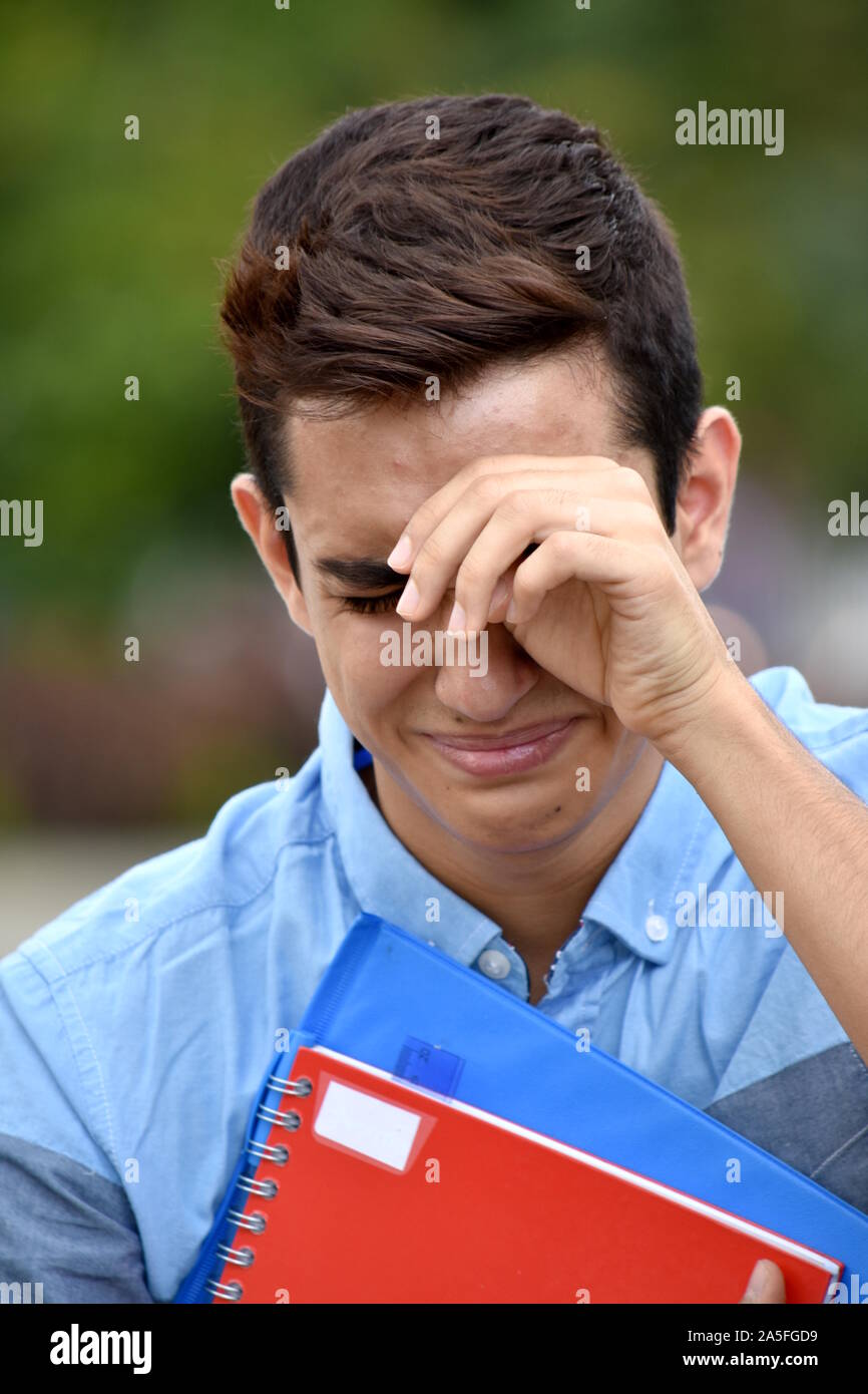 Young Boy Student Crying Stock Photo - Alamy