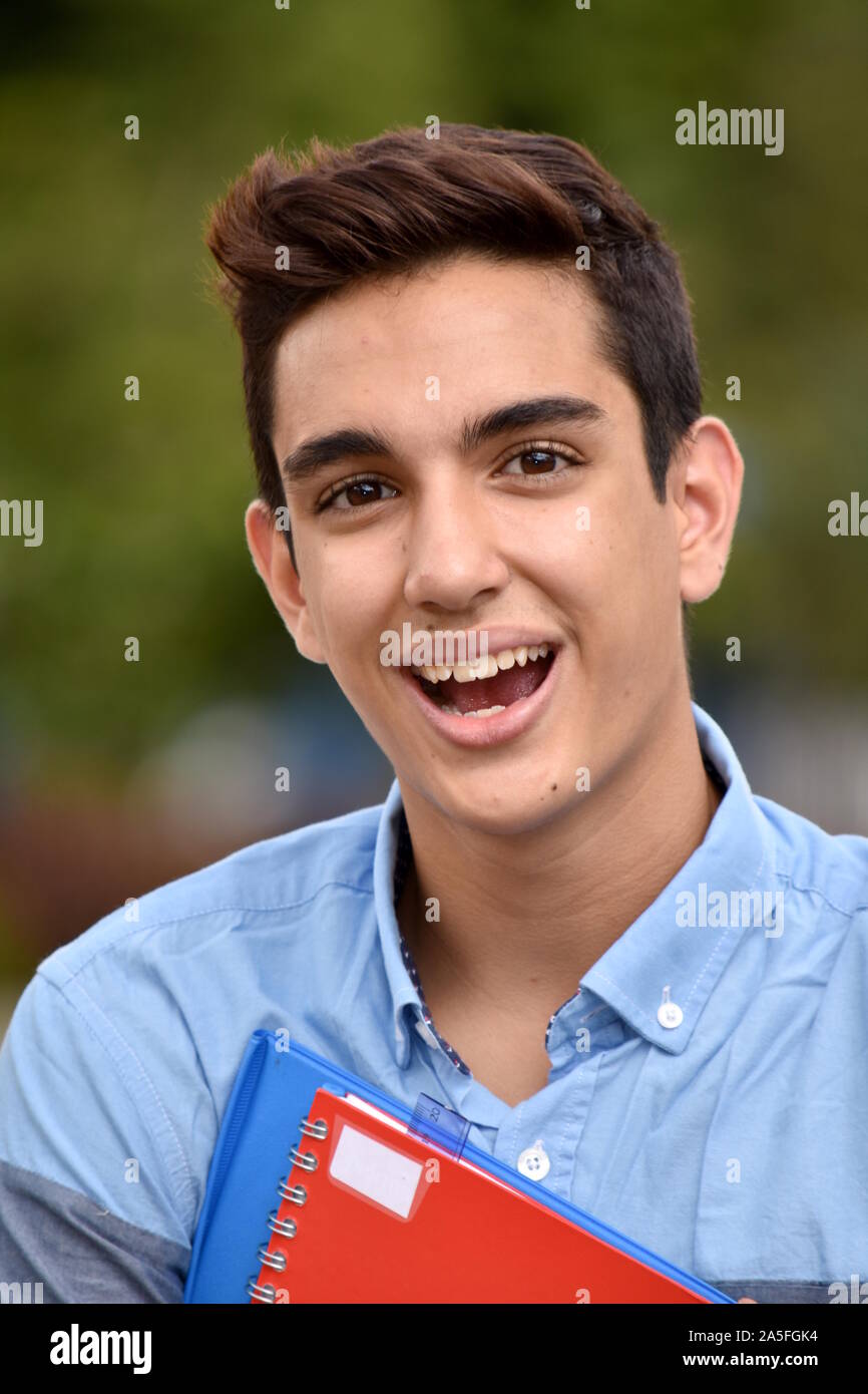 Handsome Boy Student Laughing Stock Photo - Alamy