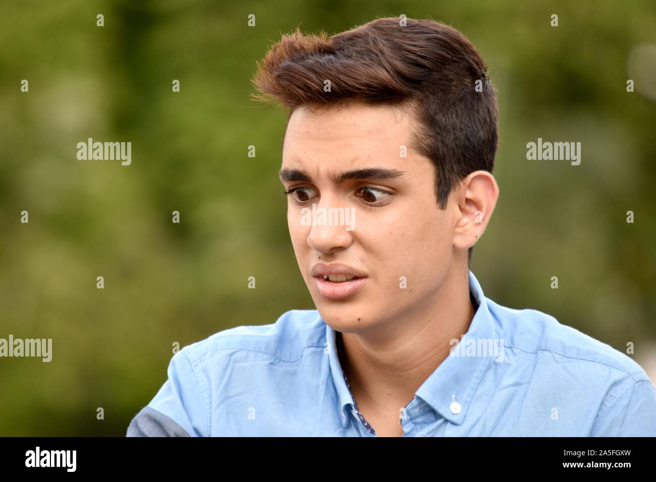 Teenager Male And Confusion Stock Photo - Alamy