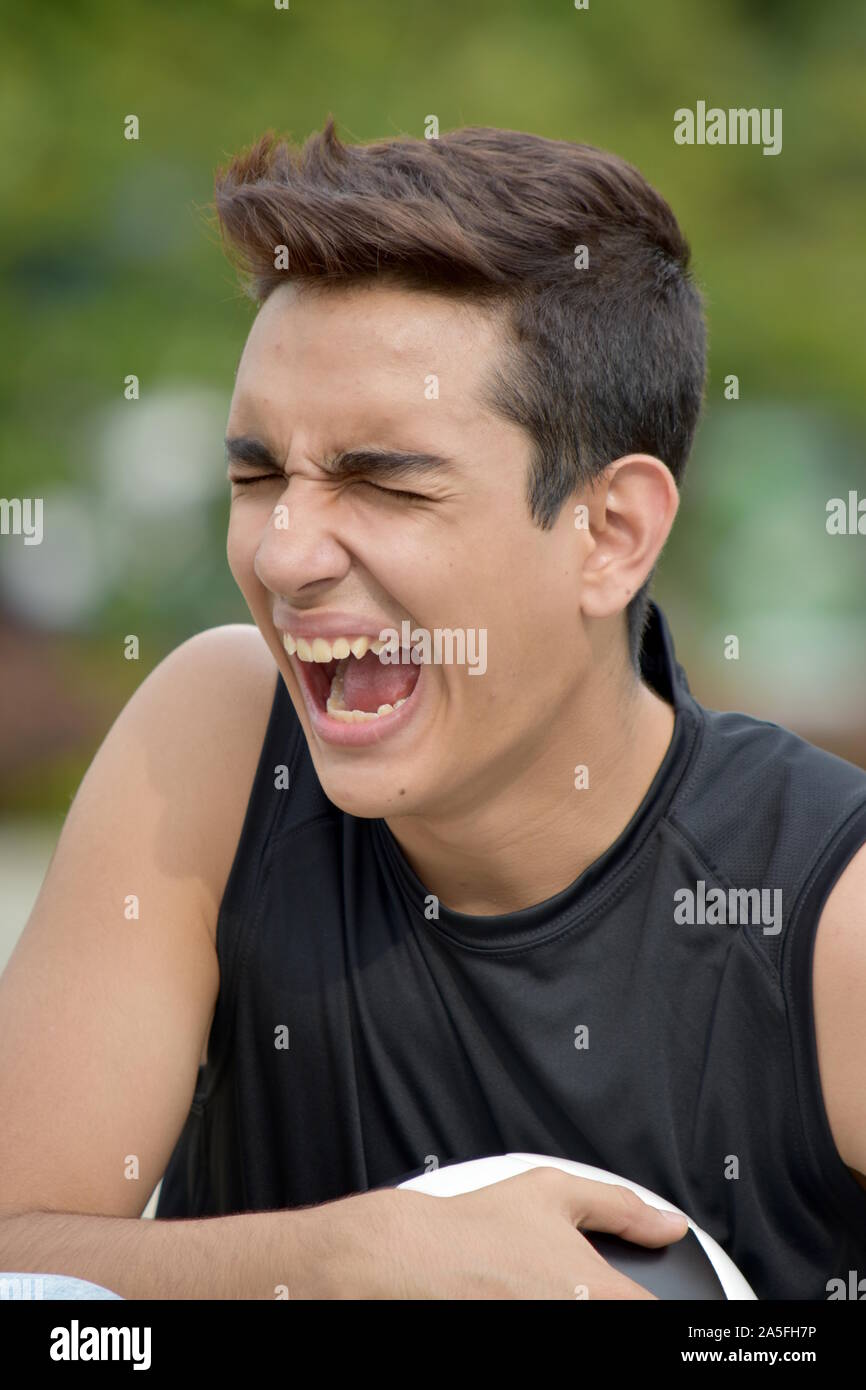 Stressed Male Soccer Player Stock Photo - Alamy