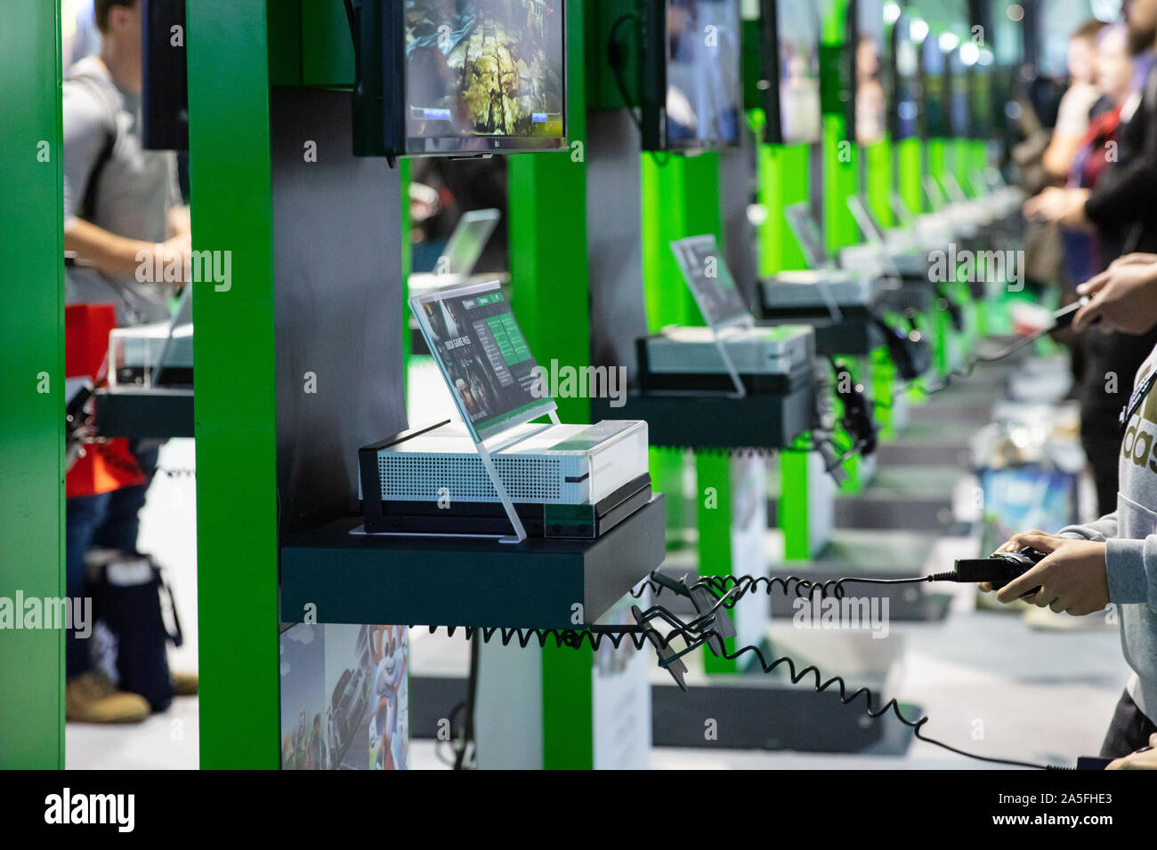 POZNAN, POLAND - October, 18th 2019: The xbox stand at the PGA2019 ...