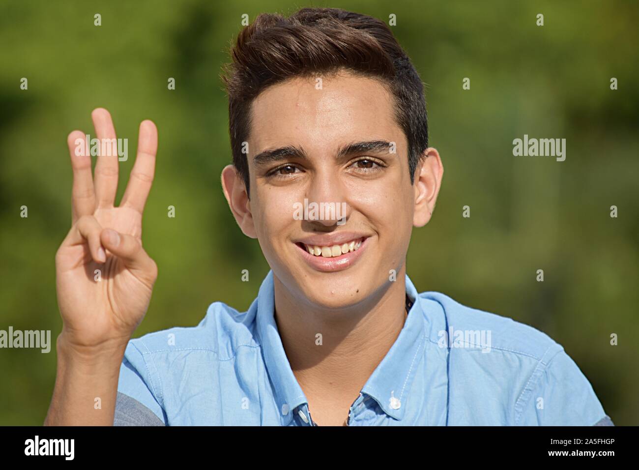 Good Looking Boy Counting Stock Photo - Alamy