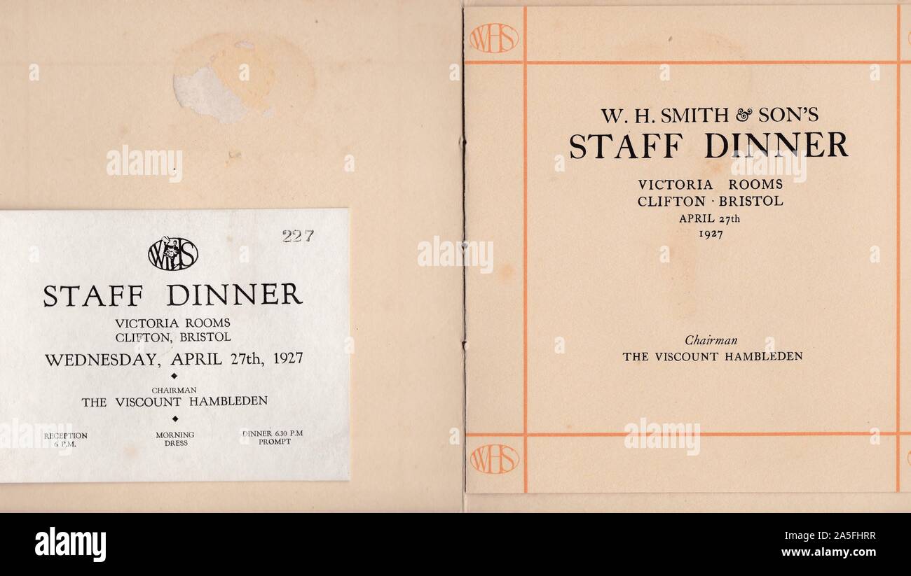 1927 menu hi-res stock photography and images - Alamy