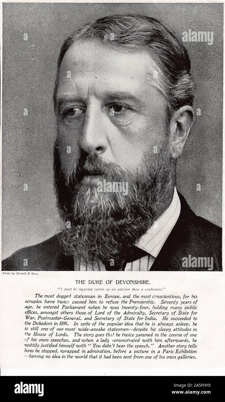 The Duke of Devonshire - Spencer Cavendish, 8th Duke of Devonshire ...