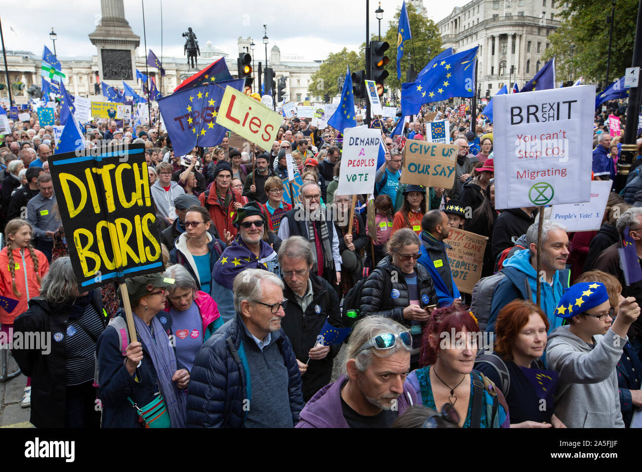 London, England ,19th October 2019; People's Vote March demanding a ...