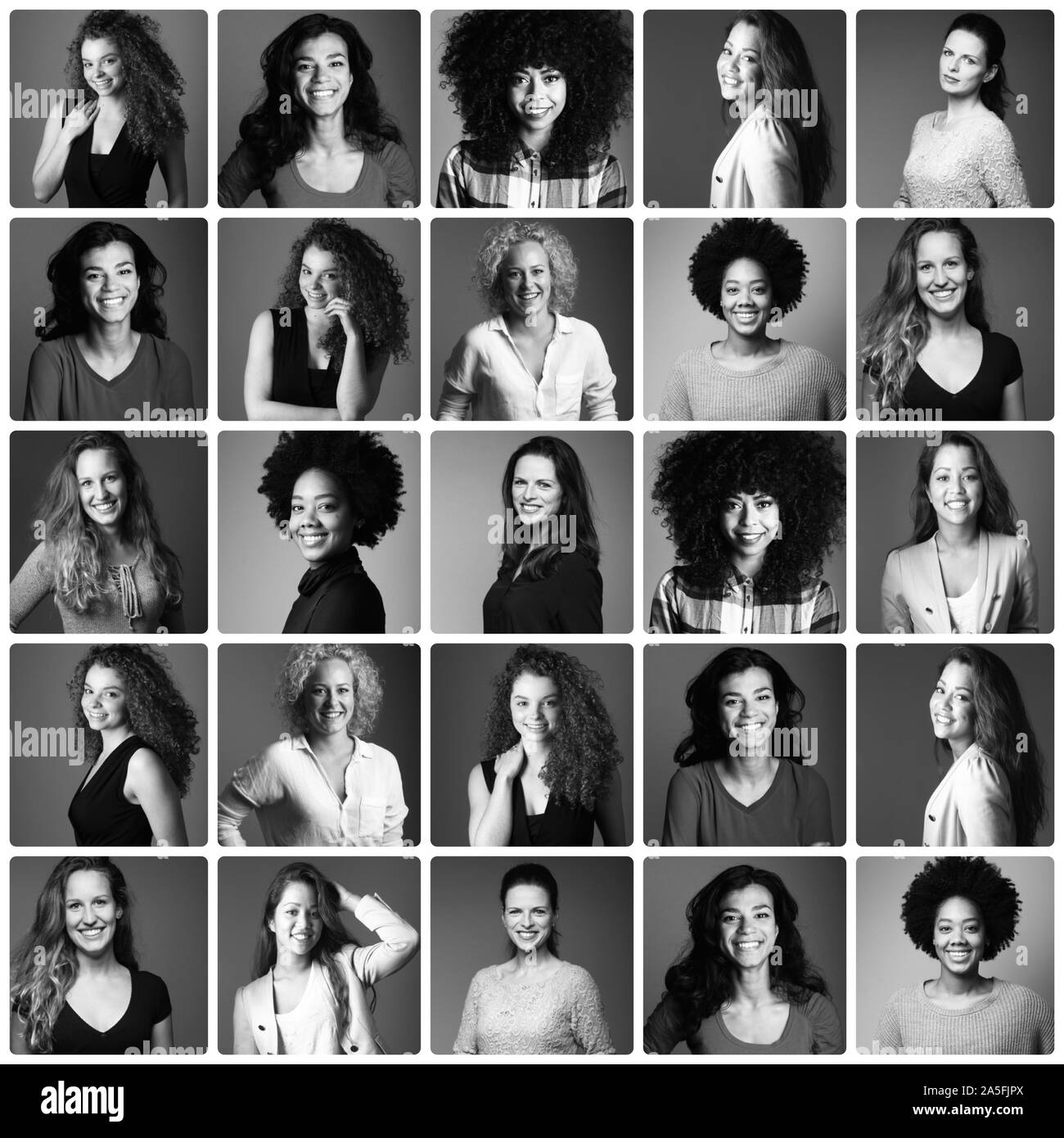 Group of beautiful Multiracial power women together Stock Photo - Alamy