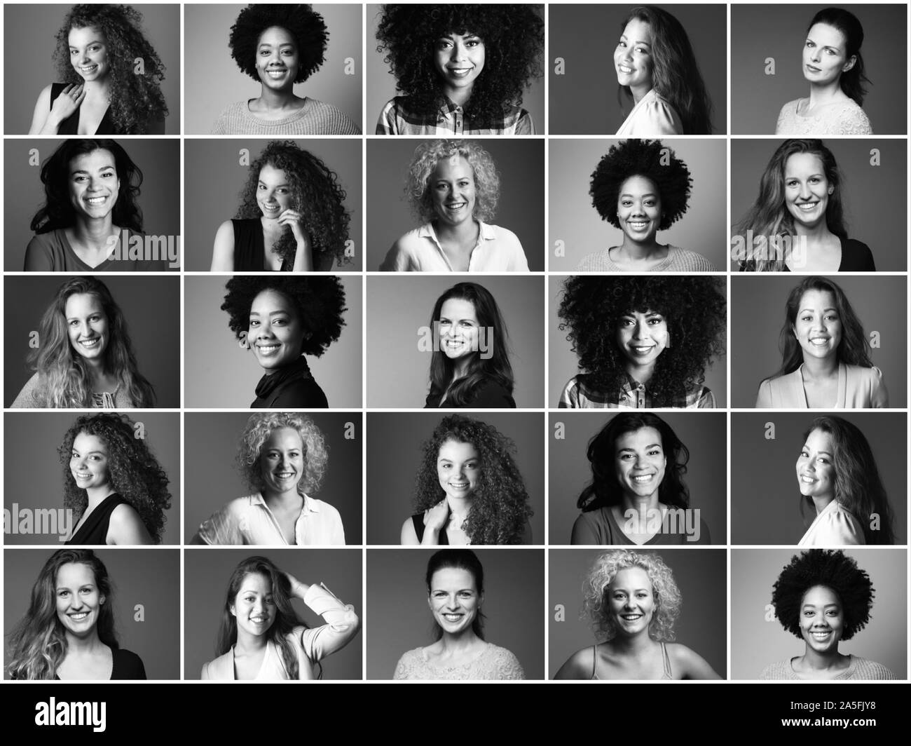 Group of beautiful Multiracial power women together Stock Photo - Alamy