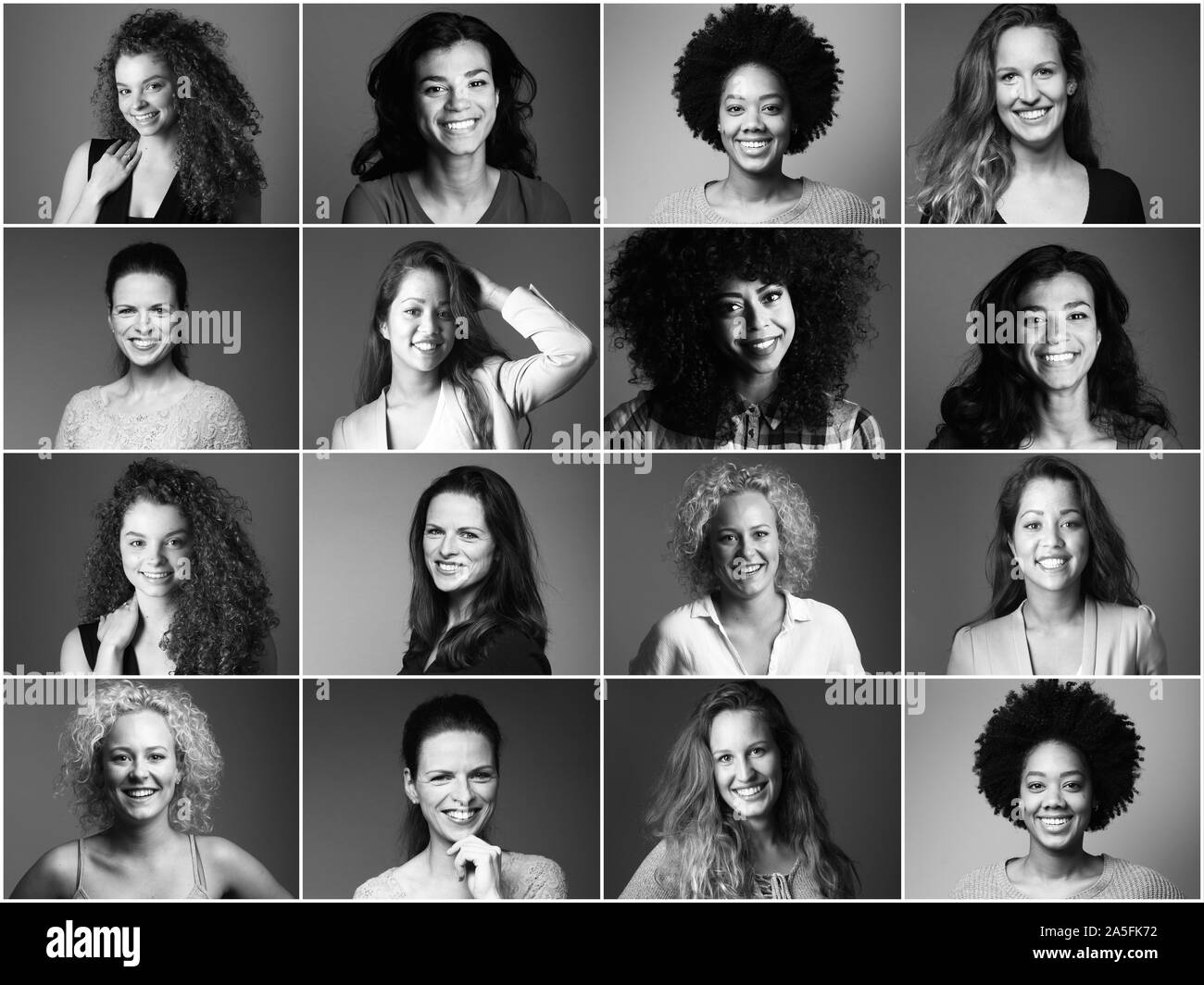 Group of beautiful Multiracial power women together Stock Photo - Alamy