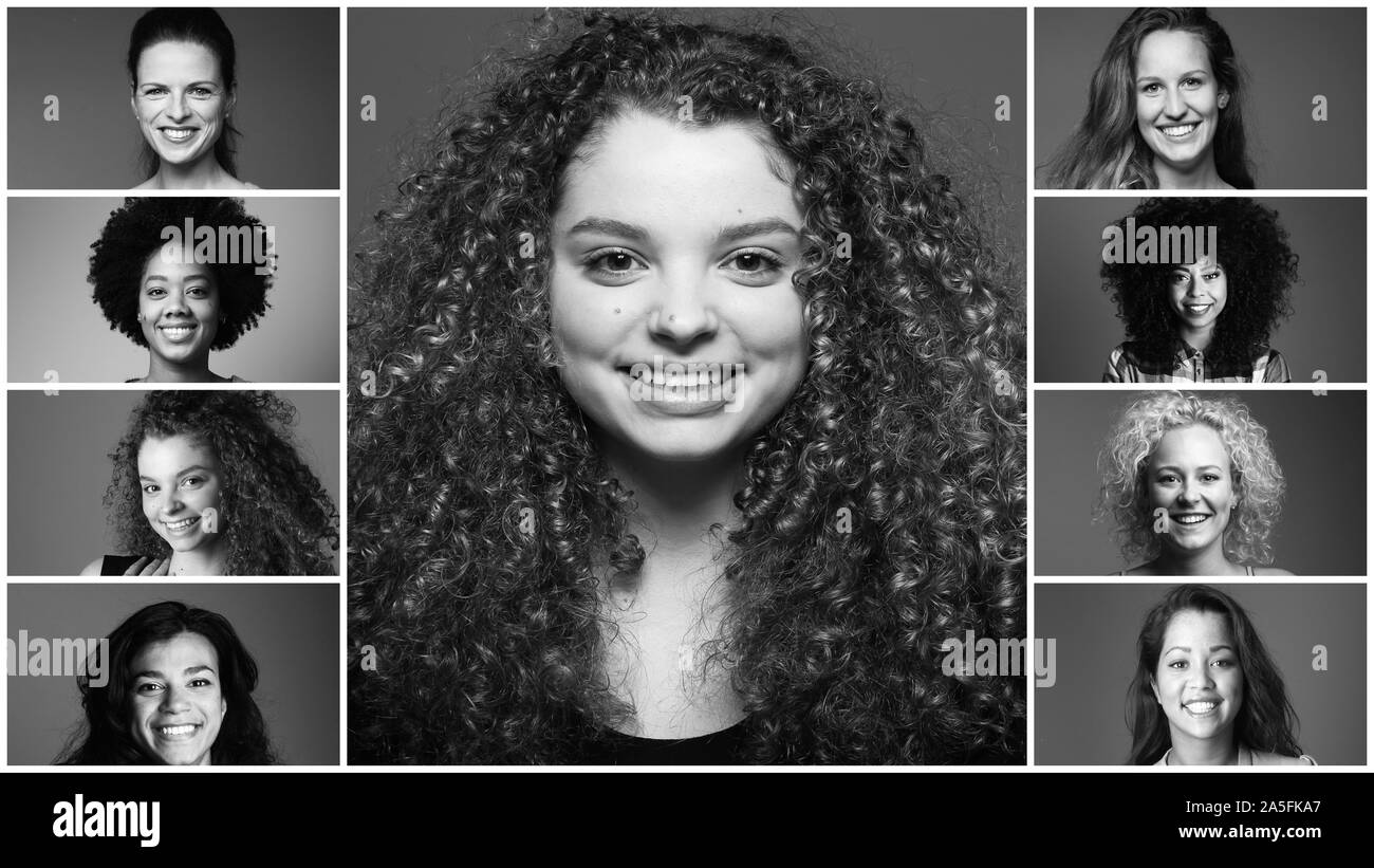 Group of beautiful Multiracial power women together Stock Photo - Alamy