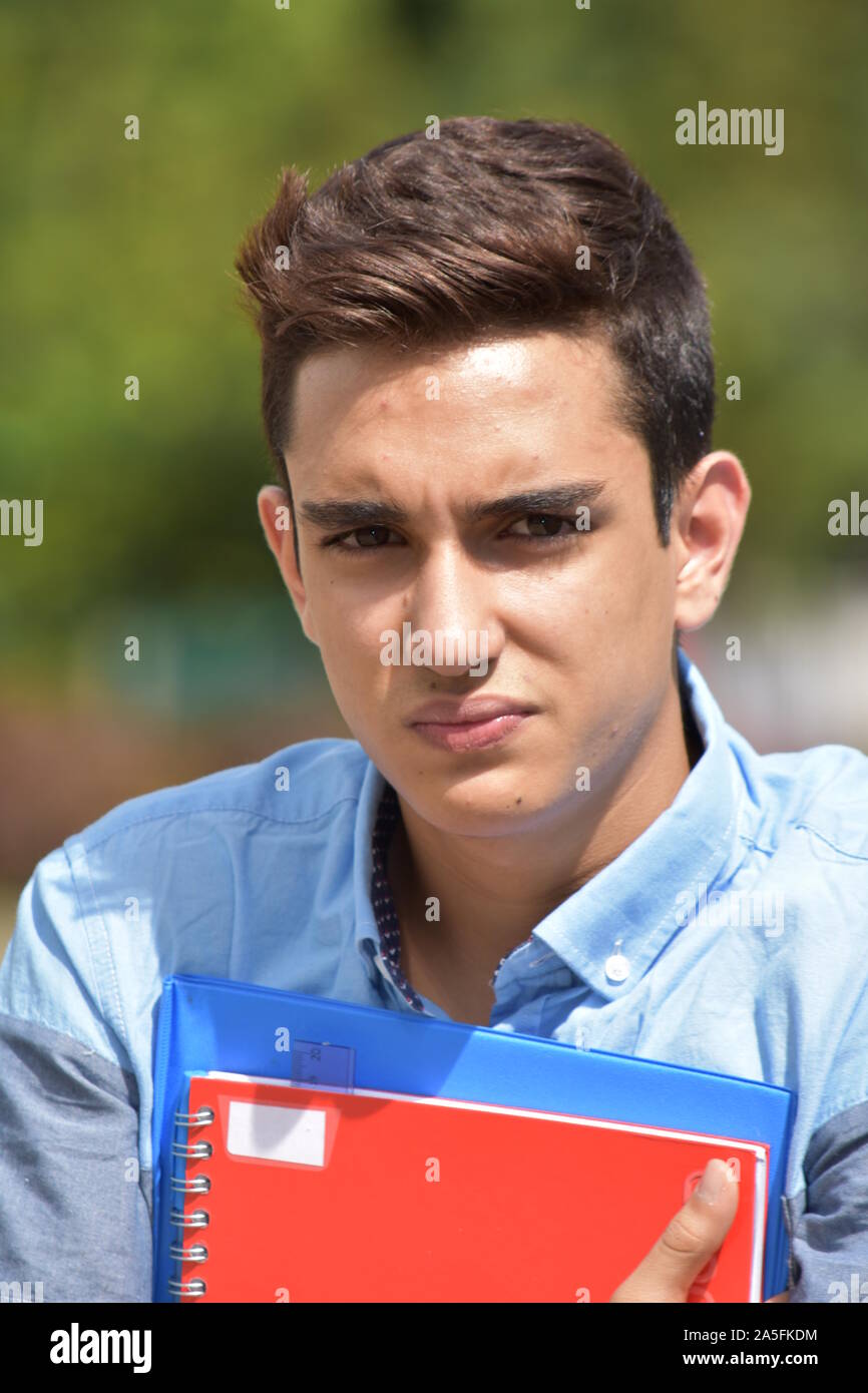 Unhappy male college student hi-res stock photography and images - Alamy