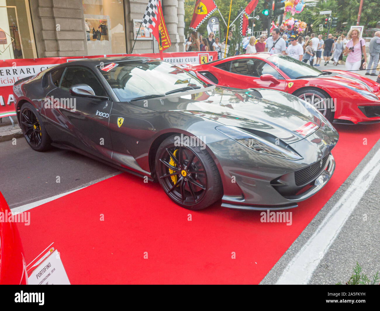 Ferrari 812 Superfast model exhibited in the Conegliano Auto Expo ...