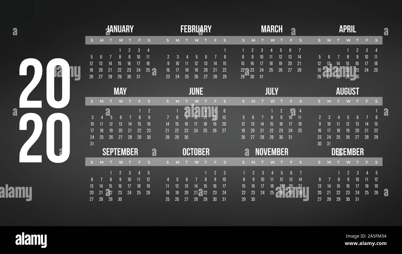 English calendar vector illustration red Black and White Stock Photos ...