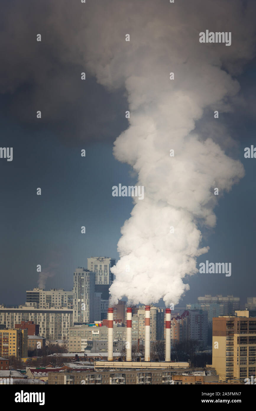 industrial smoke from chimney Stock Photo - Alamy