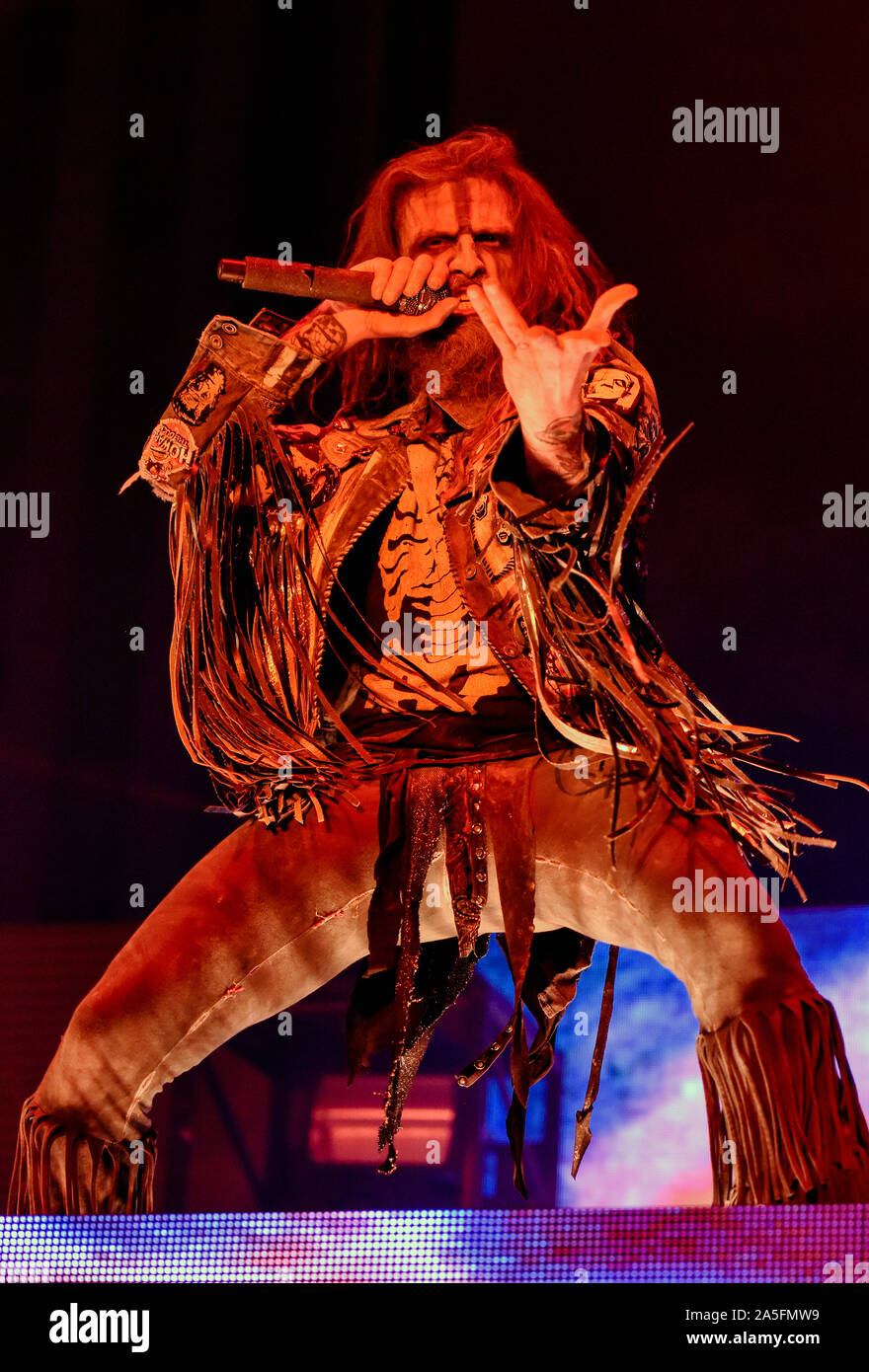 Las Vegas, Nevada, USA. October 19, 2019. Rob Zombie performing in ...