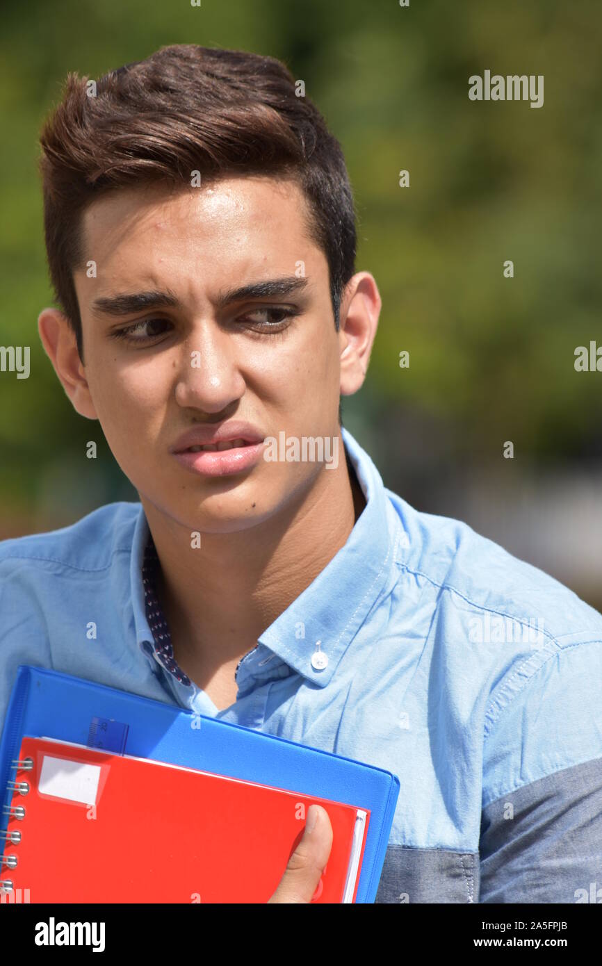 Confused Latino Person Stock Photo - Alamy
