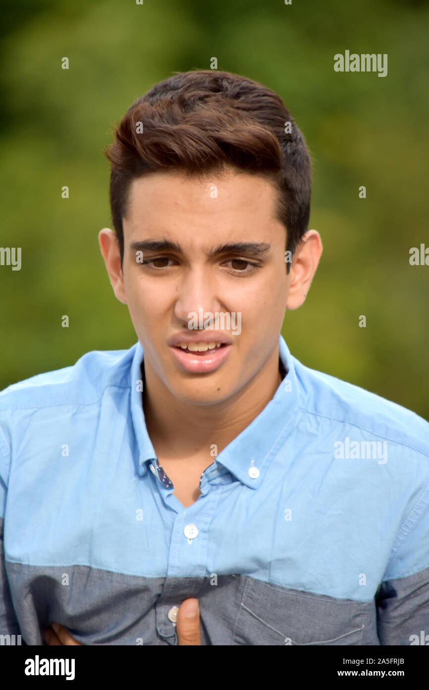 Sick Diverse Teenage Male Stock Photo - Alamy
