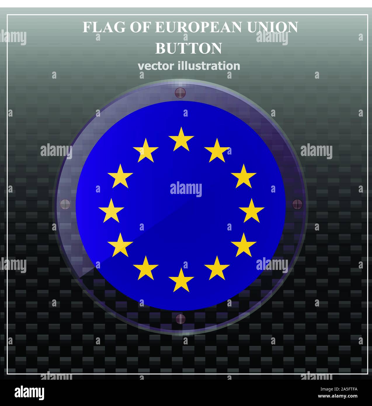 Happy Europe day button. Bright transparent button with flag of Union ...