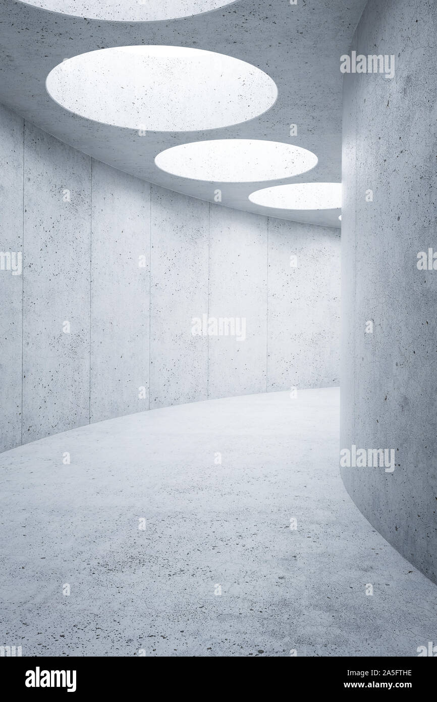 blank concrete space interior, 3d rendering Stock Photo - Alamy