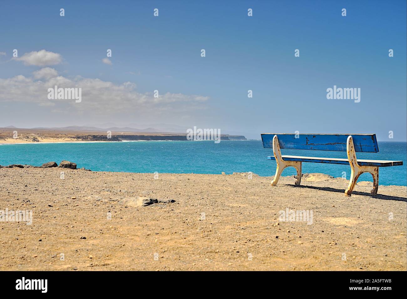 Empty bench near beach hi-res stock photography and images - Alamy