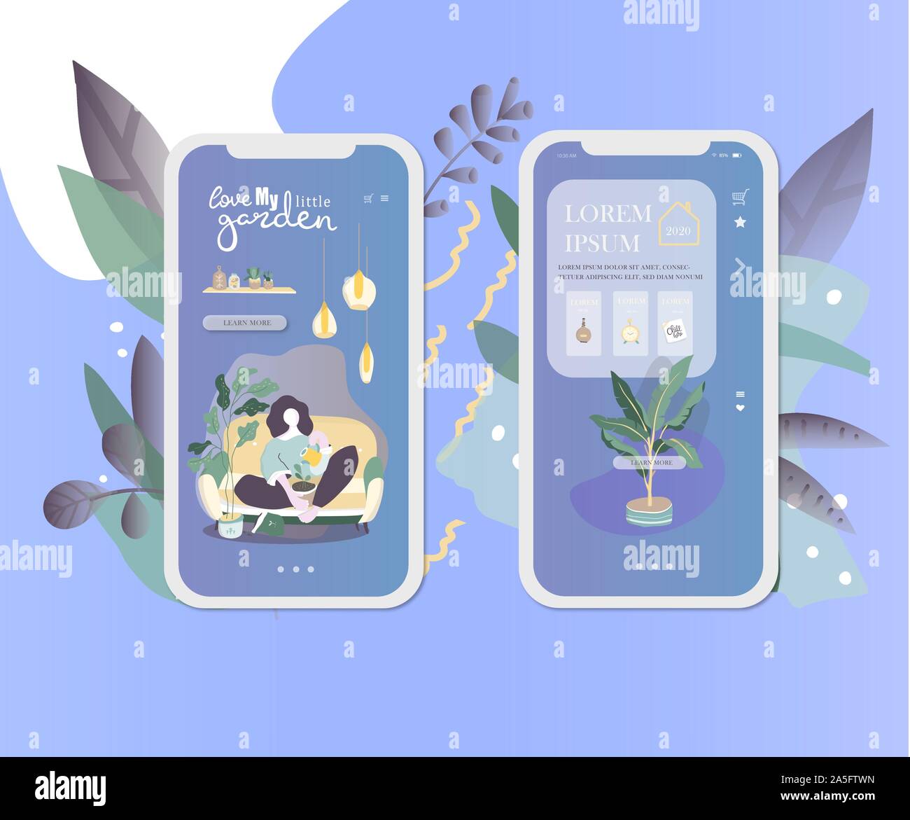 Feminine concept illustration, beautiful women in different situations ...