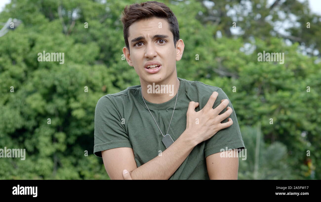 Male Soldier And Confusion Stock Photo - Alamy